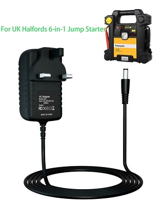 Power Supply 15V AC Adaptor Charger for UK Halfords 6-in-1 Jump Starter ...