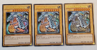 Yu-Gi-Oh Blue-Eyes White Dragon Ultra Rare LC01-EN004 Limited Edition 3 ...