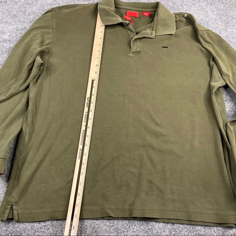 Izod Polo Long Sleeve 100% smooth Cotton Polo Sweater XXL Green | eBay