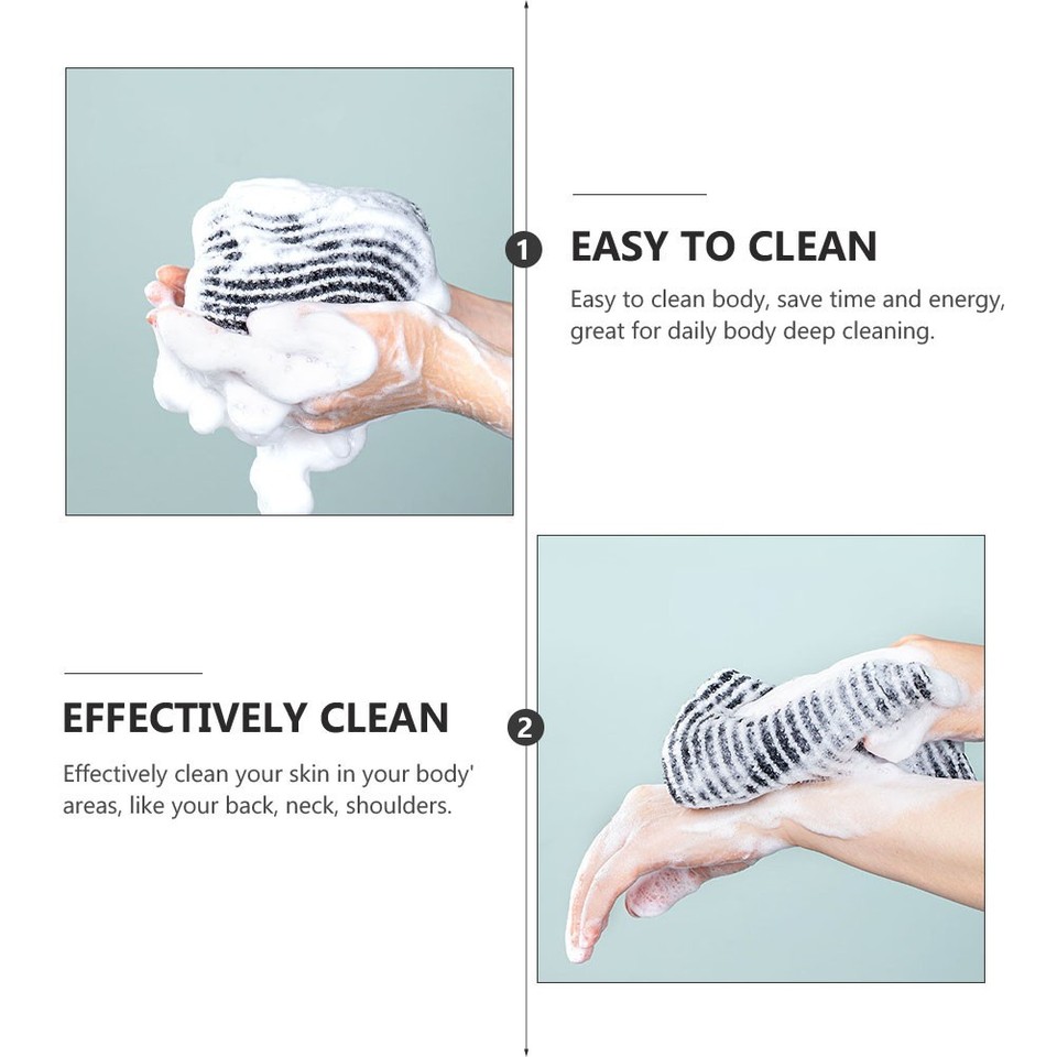 Body Exfoliator Towel Exfoliating Washcloth Bath Tool Back Scrubber ...