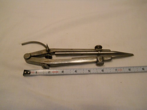 Vintage L S Starrett Extension Leg Divider Fine Adjust Compass Caliper ...