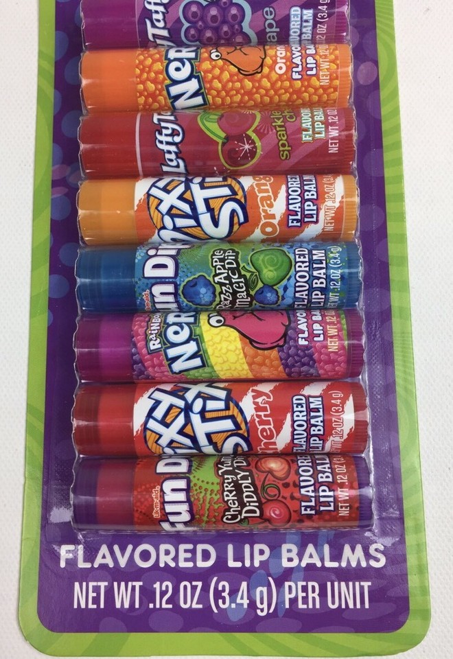 Set 8 Flavored Lip Balm Fun Dip Laffy Taffy Nerds Pixy Stix Cherry ...