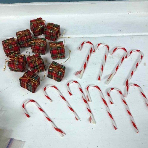 Lot of vintage mini gifts and candy cane ornaments | eBay