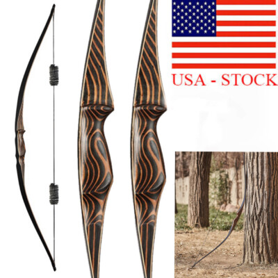 20-70lb Archery 54" Handmade Traditional Recurve Bow Hunting Laminated ...