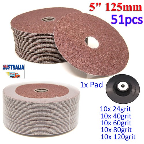 50X Fibre Sanding Discs Grinding Wheel For Angle Grinder Stainless ...