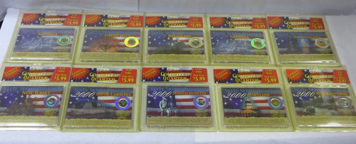 Lot of (10) 1999 & 2000 State Quarters Beautiful Colorized by H.E ...