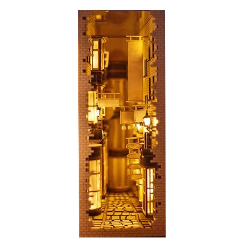 Alley Book Nook - Book Shelf Insert - Bookcase with Light Model ...