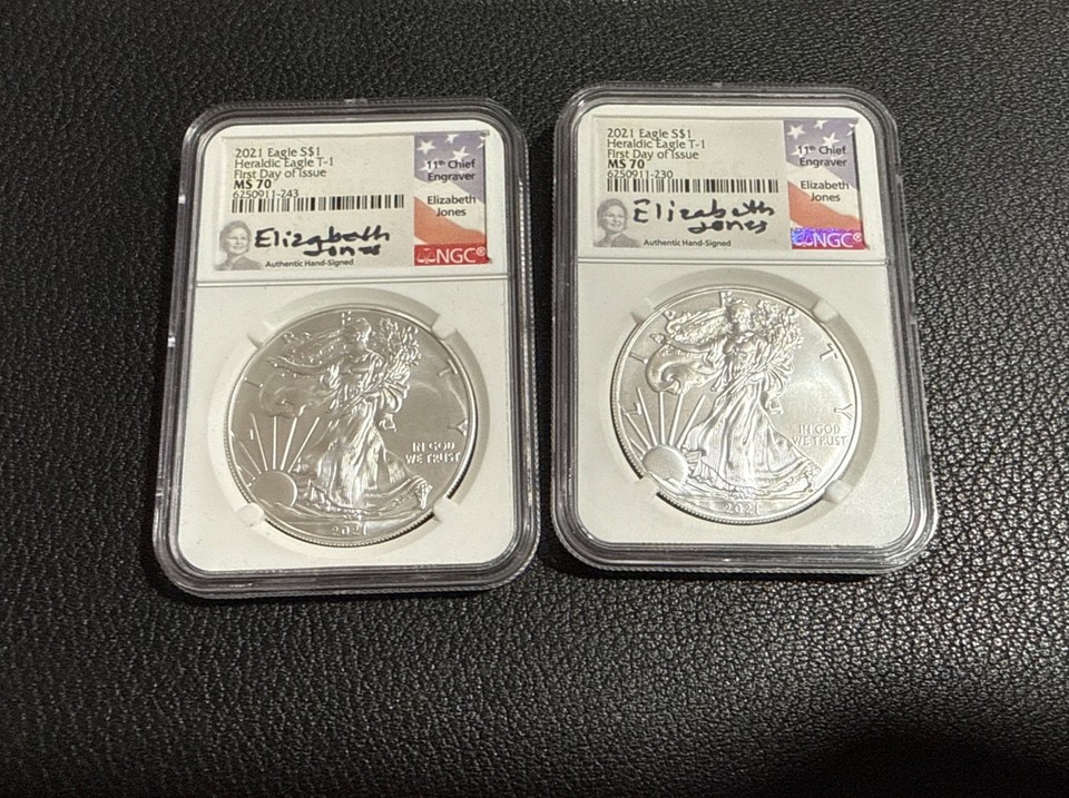 2021 Heraldic Eagle Type 1 MS70 First Day Elizabeth Jones Signed NGC | eBay