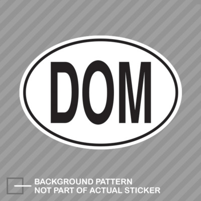 DOM Dominican Republic Country Code Oval Sticker Decal Vinyl Dominican ...