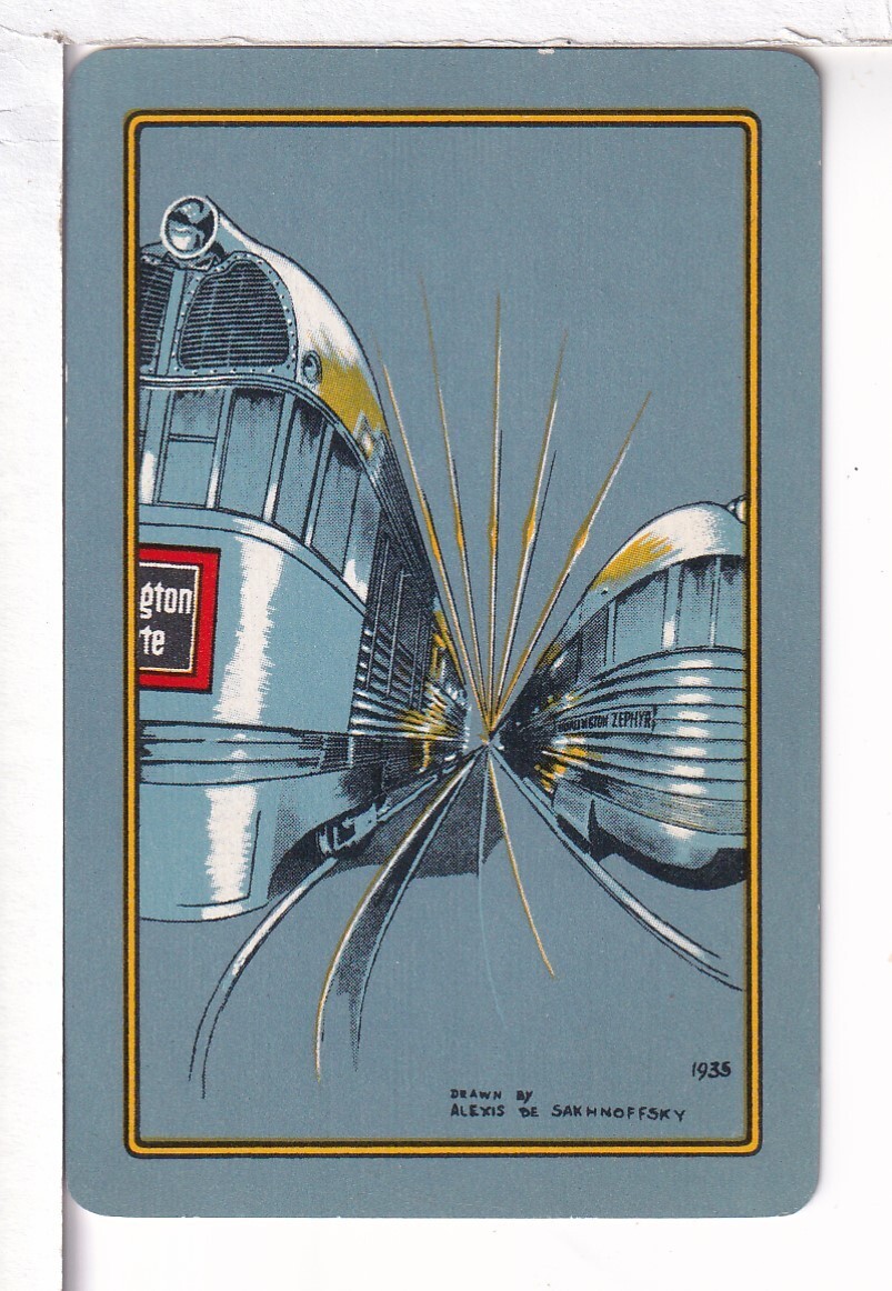 Single Railroad Playing Card "Chicago Burling Quincy, CBQ-9b" Bollhagen ...