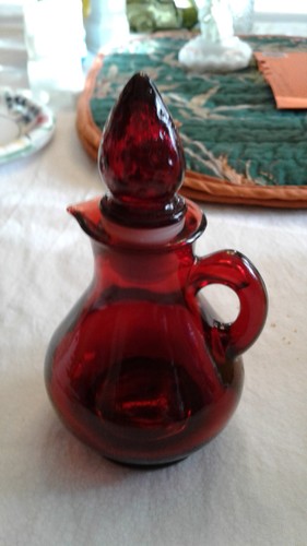 Vintage Avon ruby red cruet - pitcher Empty | eBay