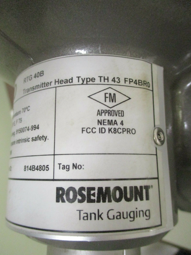 ROSEMOUNT, RTG 40B TH-43-FP4BR0, TANKRADAR PRO TRANSMITTER HEAD | eBay