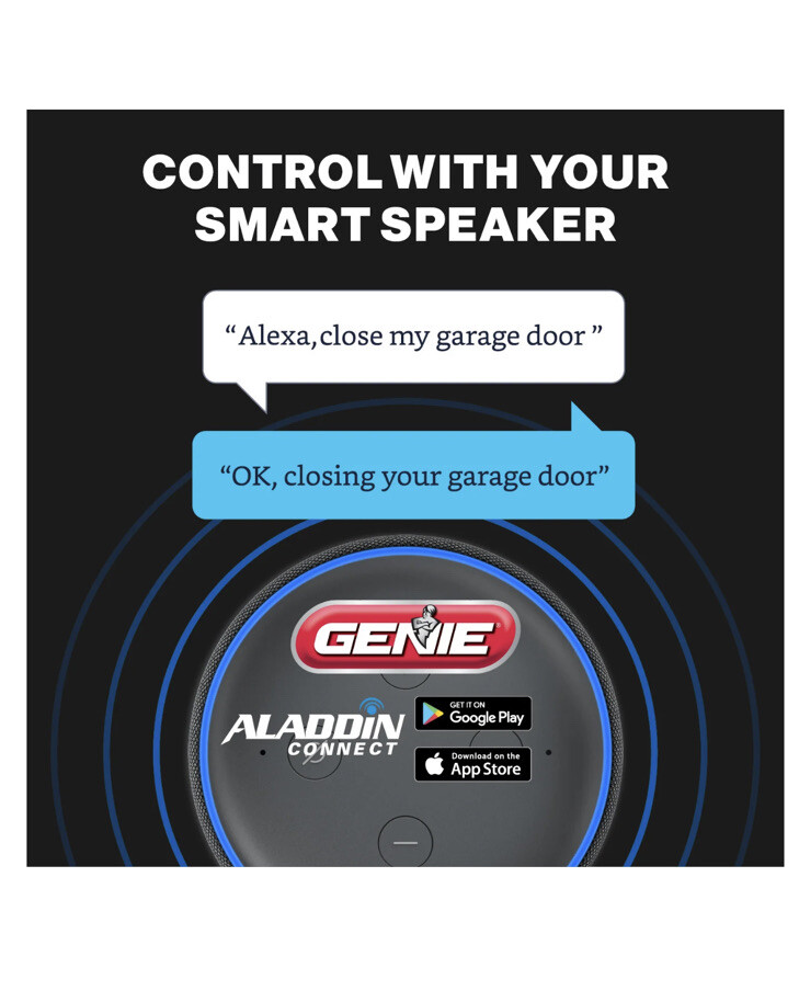 Genie Signature Series Ultra-Quiet Wall Mount Smart Garage Door Opener ...