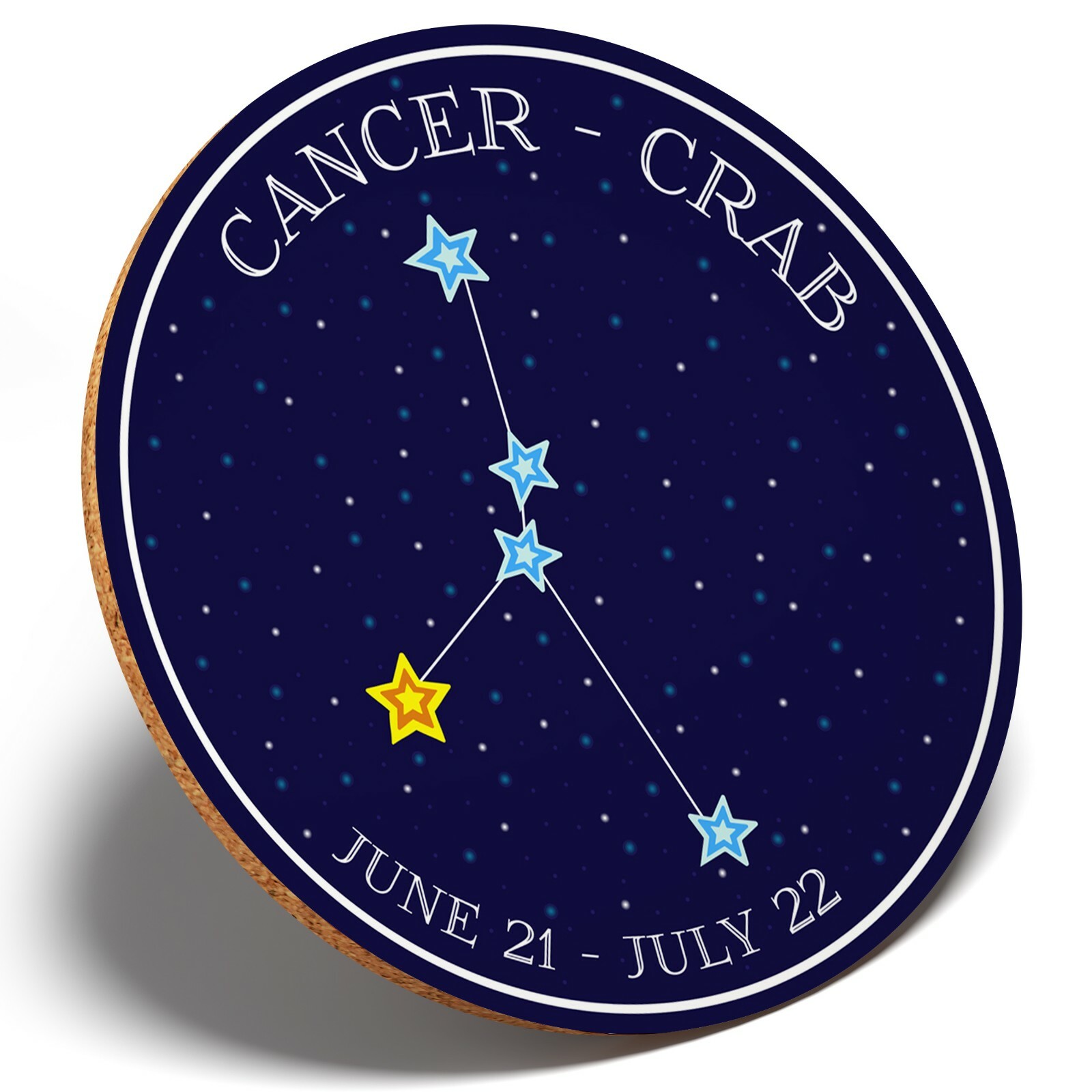 1 x Cancer Constellation stars - Round Coaster Kitchen Student Kids ...