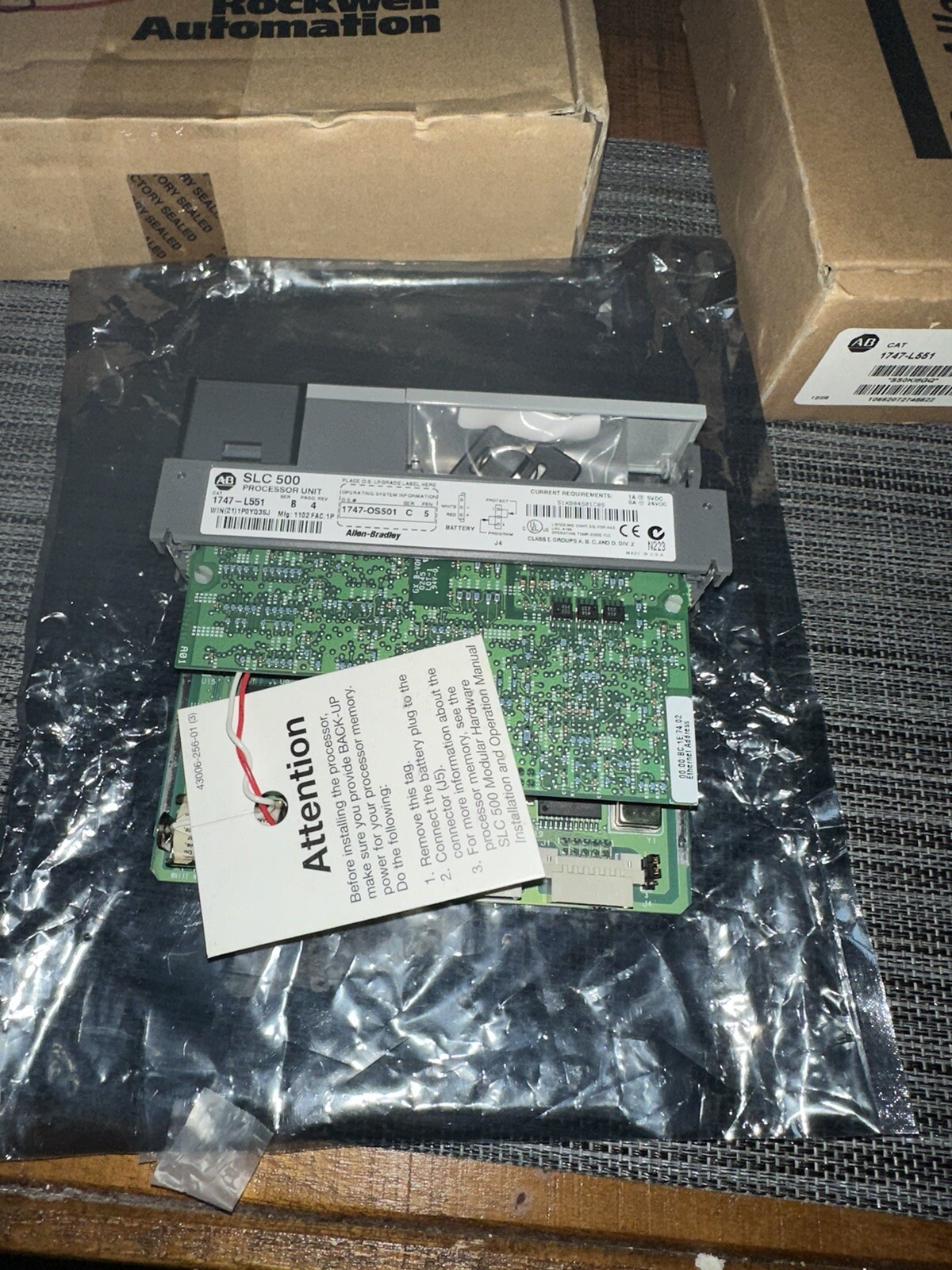 Allen Bradley 1747-L551 /B SLC 500 SLC 5/05 Controller 16K 1747-BA 1747 ...