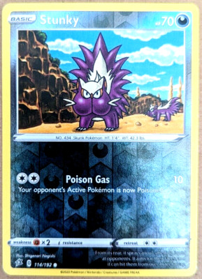 Stunky Reverse Holo Pokemon TCG Card 114/192 | eBay