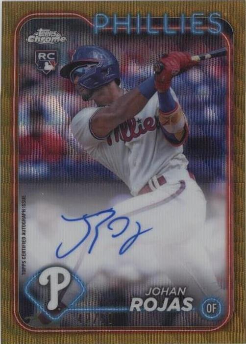 2024 Topps Chrome Update Series - Autographs Johan Rojas #RA-JRO Gold ...