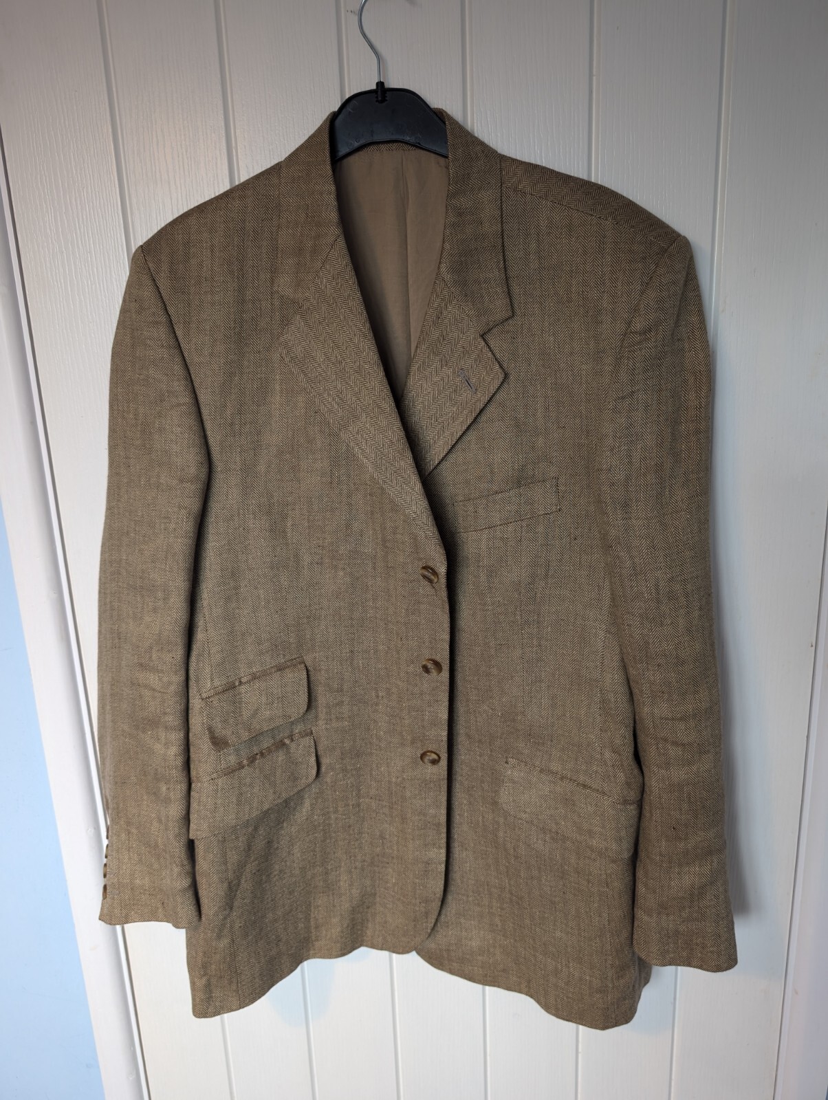 James Meade 100% Linen Herringbone Tweed Style Blazer… - Gem