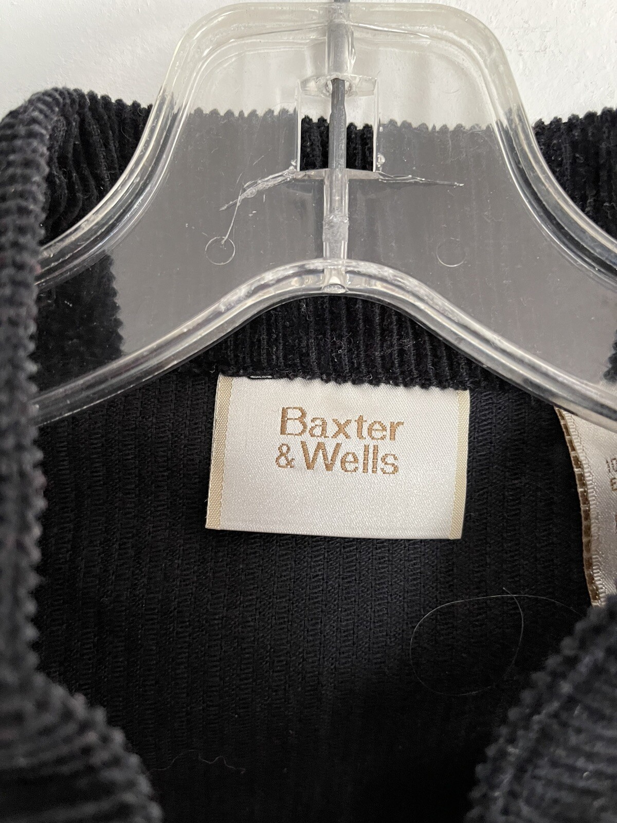 Baxter and Wells black corduroy and cardinal vest Sma… - Gem