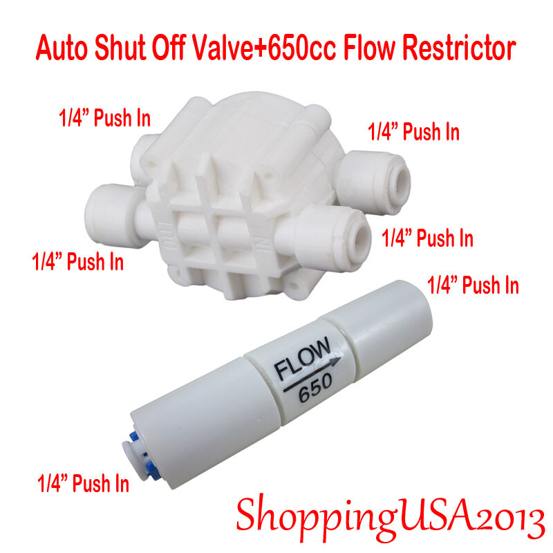 Water Filter Flow Restrictor Connector Quick Connect Push In 1/4" 300 ...