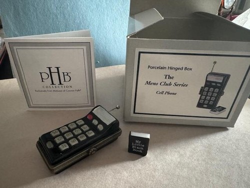 Cell Phone hinge box w/ black book trinket -Retired PHB Midwest of ...