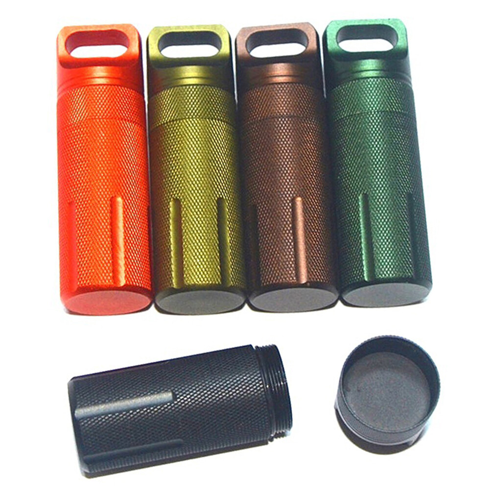 EDC Pill Bottle Box Case Waterproof Medicine Storage Container Keyringk ...