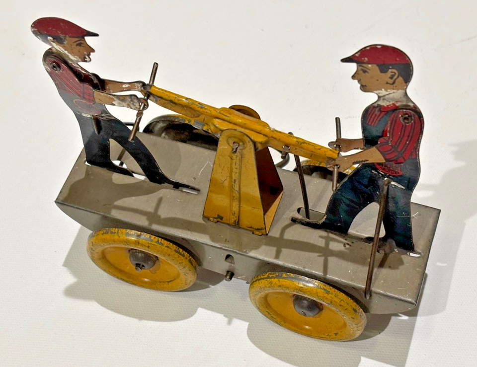 Antique Girard Tin Lithograph Railroad Handcar early Marx Toys - Still ...