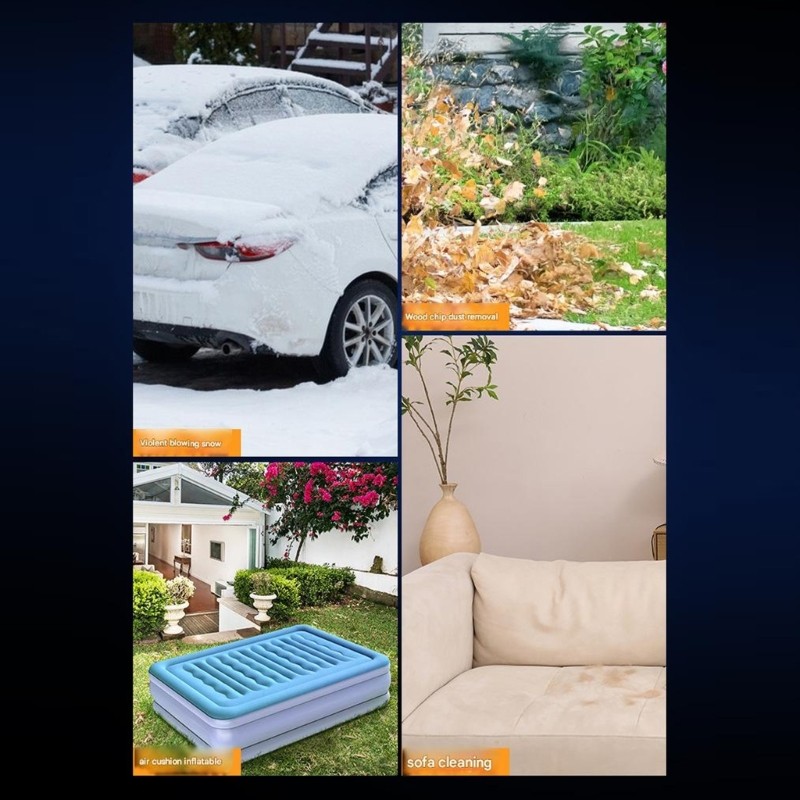 Portable High Speed Motor Handheld Fan 130000 RPM LED Light Turbos Mode ...