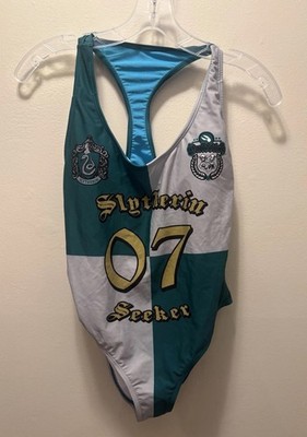 Harry Potter Slytherin Quidditch Racerback One Piece Swimsuit Medium ...