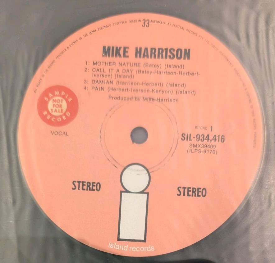 MIKE HARRISON - Mike Harrison LP Vinyl Album 1971 SIL934416 | eBay UK