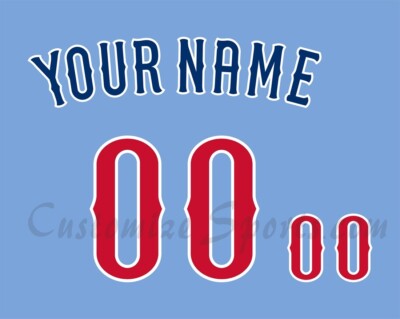 Chicago Cubs Customized Number Kit for 2025-Present Powder Blue Alt ...