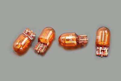 WEDGE DOUBLE FILAMENT AMBER BULBS T20 12V 4PCS | eBay Australia