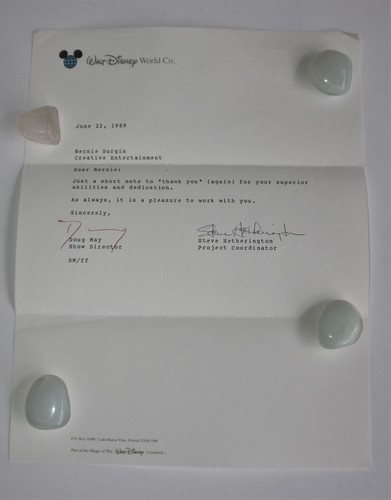 RARE DISNEY WORLD 1989 SIGNED LETTER DOUG MAY VP STEVE HETHERINGTON ...