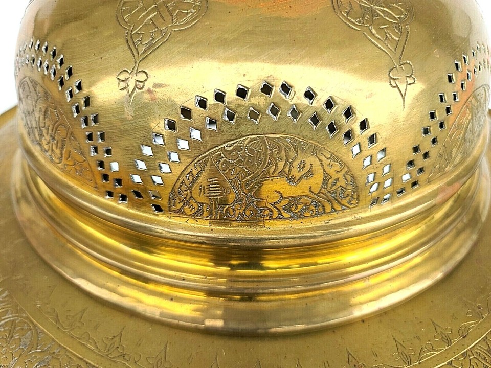 Large 30" Antique c 1900 Arabic Fire Pit Ceremonial Brazier with ...