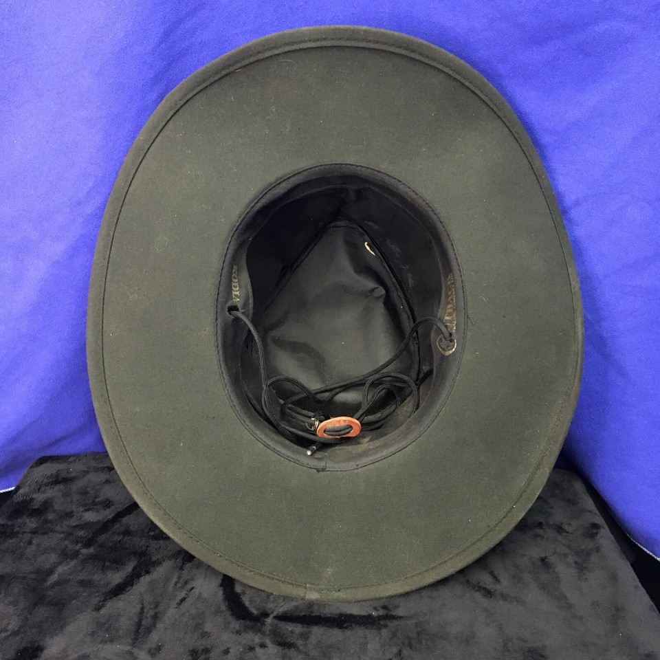 Outback Kodiak Mens Hat Wide Brimmed Leather With Chin Strap | eBay