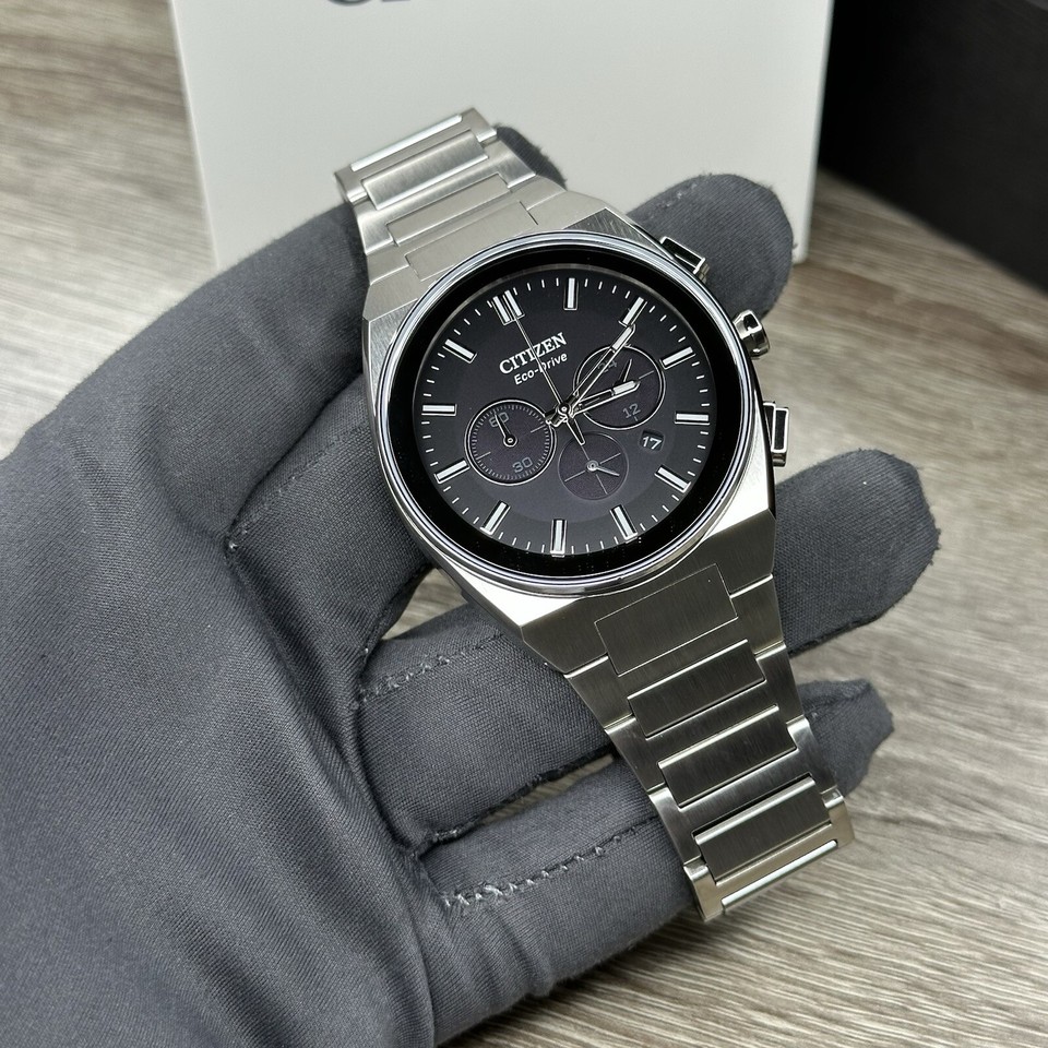 NEW $650 Citizen Eco-Drive Axiom SC Steel Chrono Date Men's Watch ...