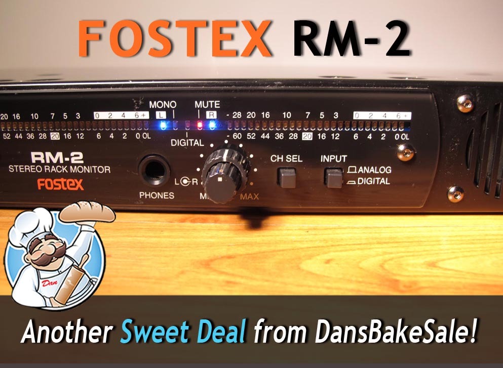 Fostex RM-2 1U Stereo Rack Monitor with Power Cable - Tested and Works ...