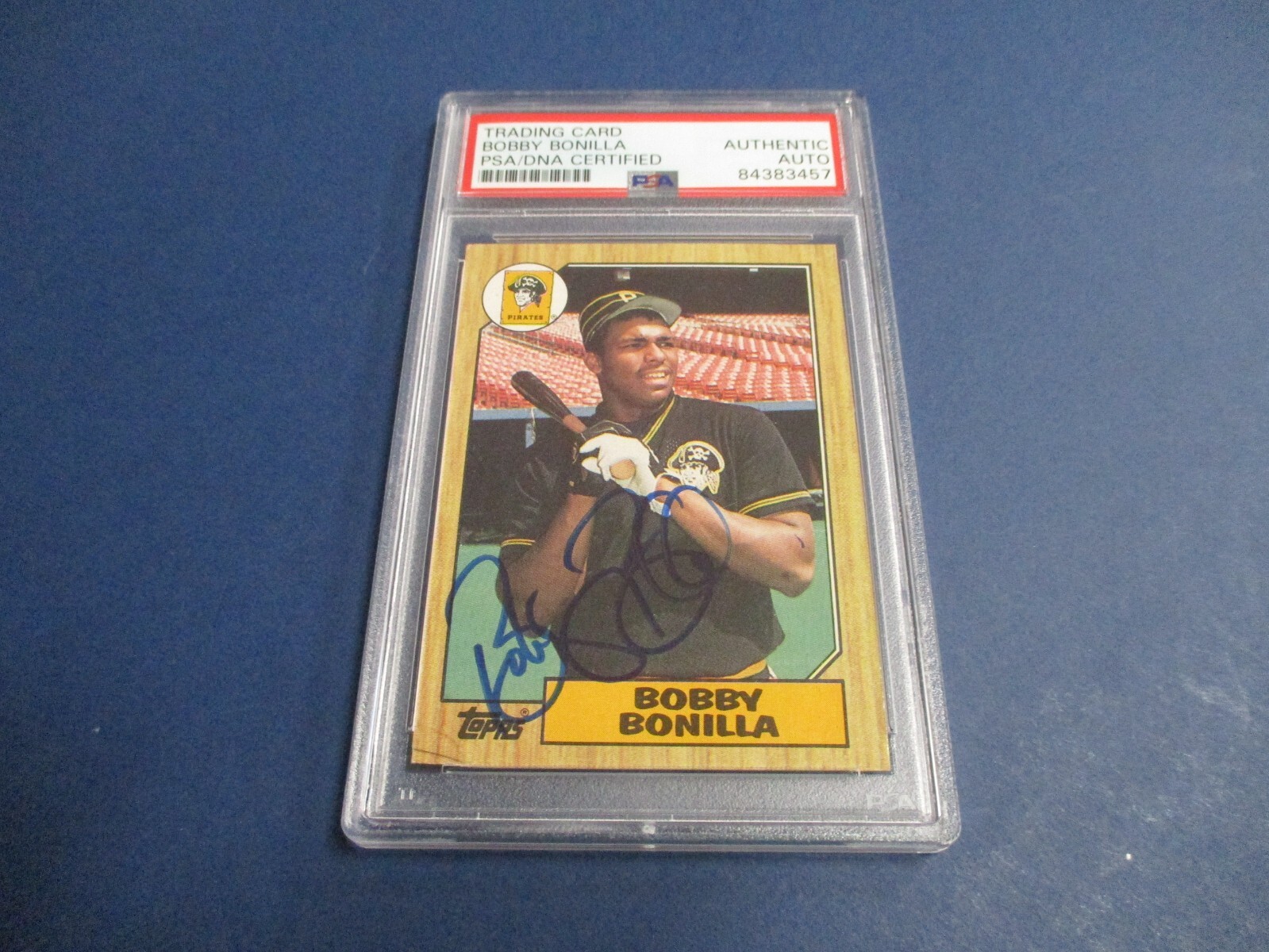 Bobby Bonilla Pirates Autographed Signed 1987 Topps Card #184 PSA Slab ...