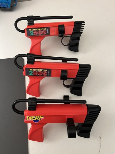 Lot Of 3 Vintage 1992 Kenner Tonka Nerf NB-1 Missile Dart Gun Blaster ...