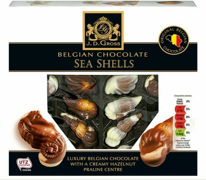 J.D.Gross Belgian Chocolate Sea Shells Original Chocolate 1pc 250g, 2pc ...