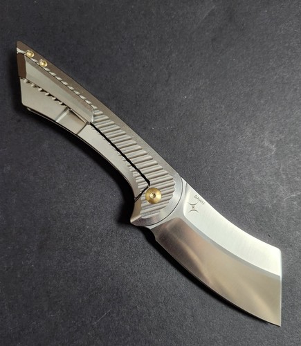 Kizer Dawn Silver Titanium Folding Knife Pre Production. | eBay