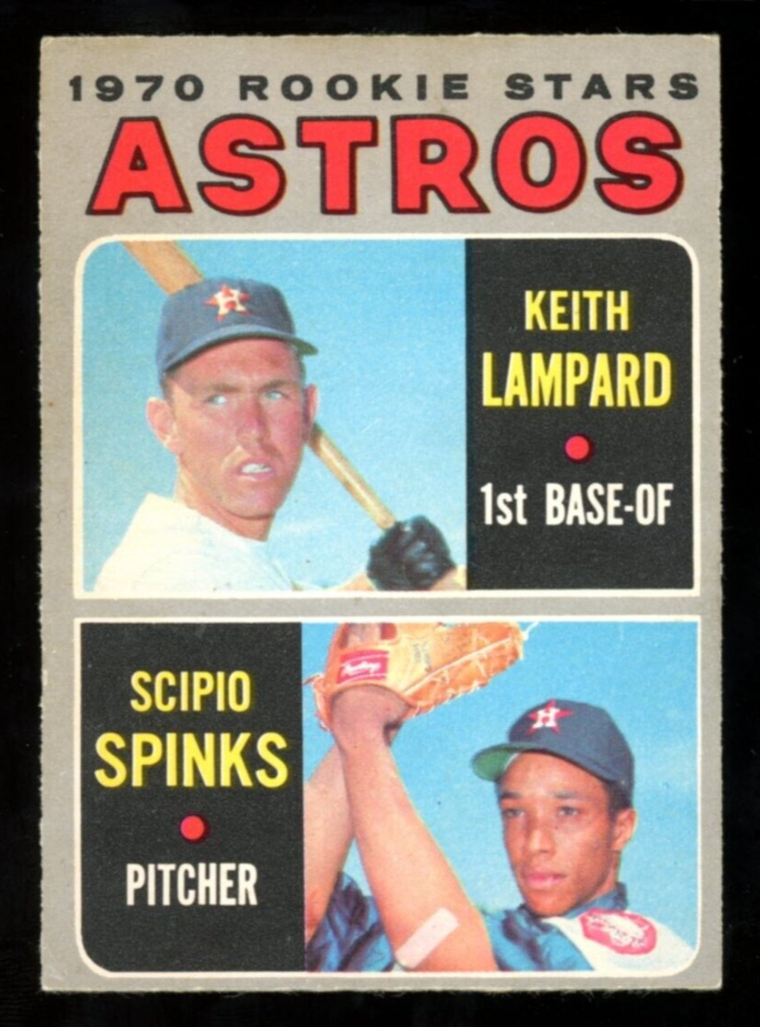 1970 TOPPS OPC 492 KEITH LAMPARD & SCIPIO SPINKS EX+ HOUSTON ASTROS ...