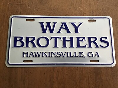 Way Brothers Georgia License Plate dealership Booster vintage Chevy ...