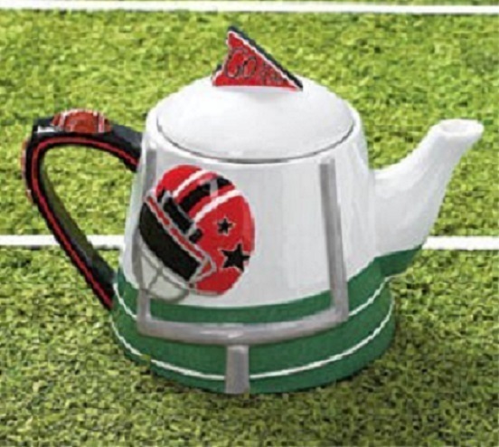 burton+Burton Ceramic 6 Cup Teapot Tea Pot 6.8" FOOTBALL GO TEAM | eBay