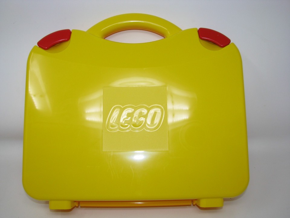 LEGO Yellow & Orange Plastic Carrying Case Storage Box With Dividers No ...
