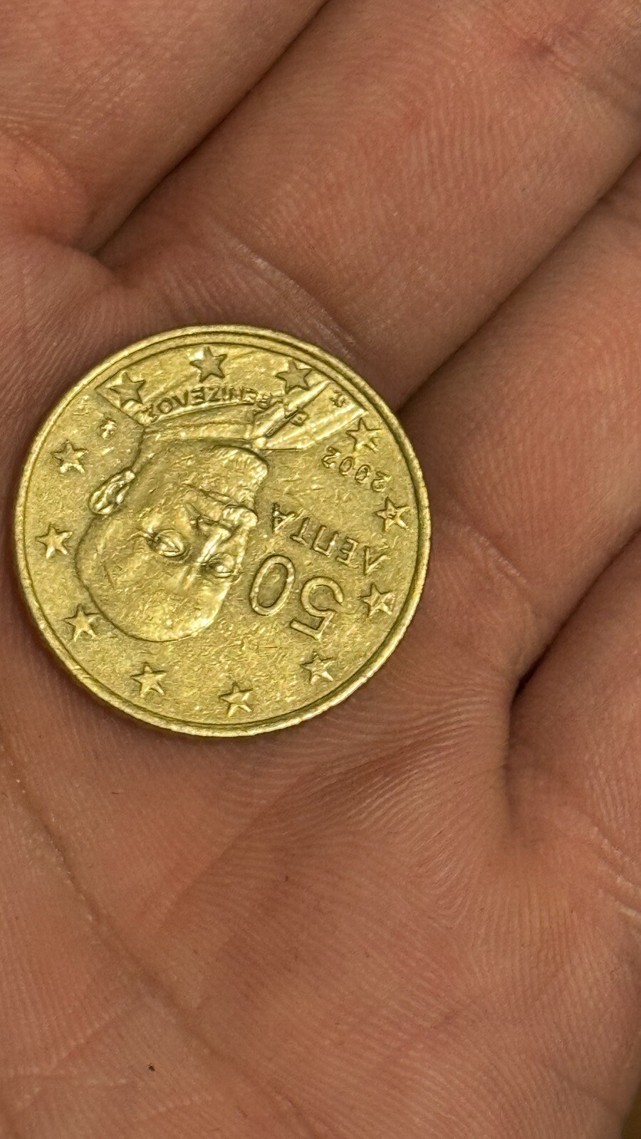 Moneta Rara 50 centesimi AENTA 2002 Con La F Stampata Nella Stellina | eBay