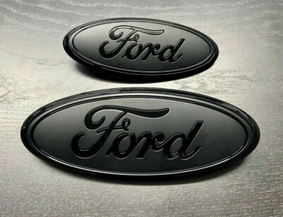 Ford Explorer 2016-2019 Black/Flat Emblem set (Grille & Liftgate Ovals ...