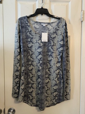 Cotton On Blue Snake Skin Top Blouse Size Large NWT | eBay