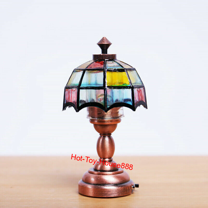 1/6 Scale Colorful Table Lamp Desk Lamp Bright Scene Prop Fit 12 ...