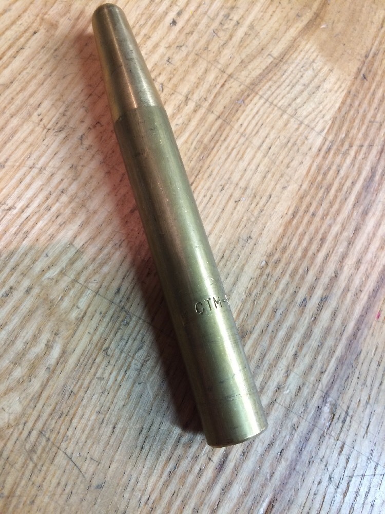 Solid Brass Punch with Round Nose Punch 3/4" then Tapers to Ball Nose ...
